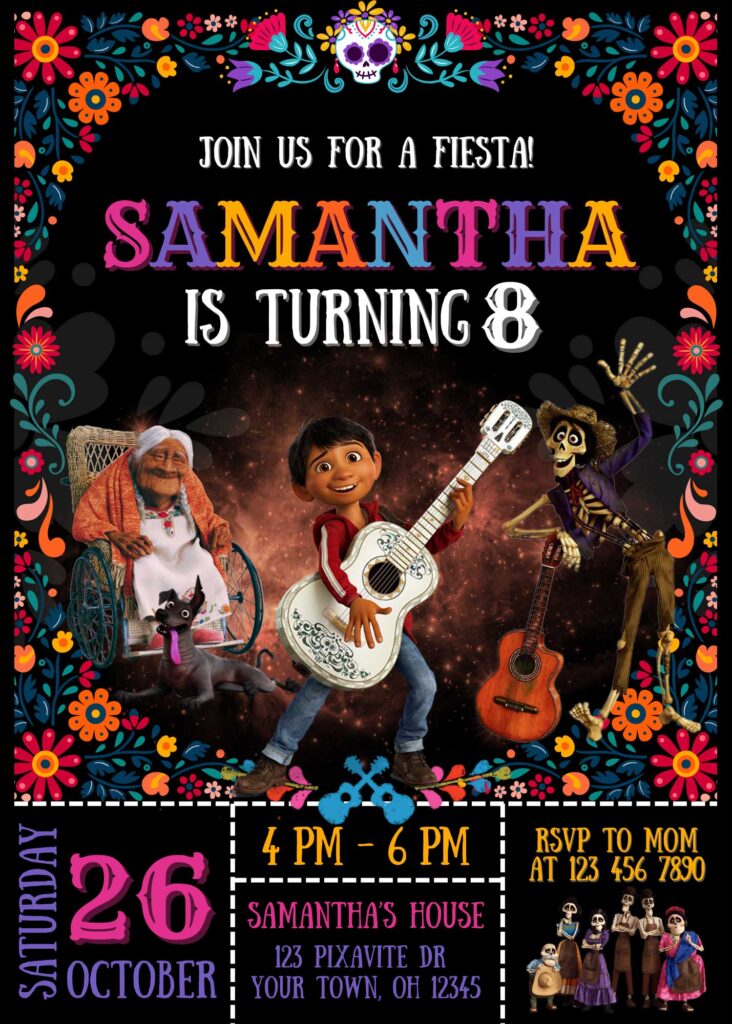 Editable Coco Birthday Invitation Template | Incredible Invite