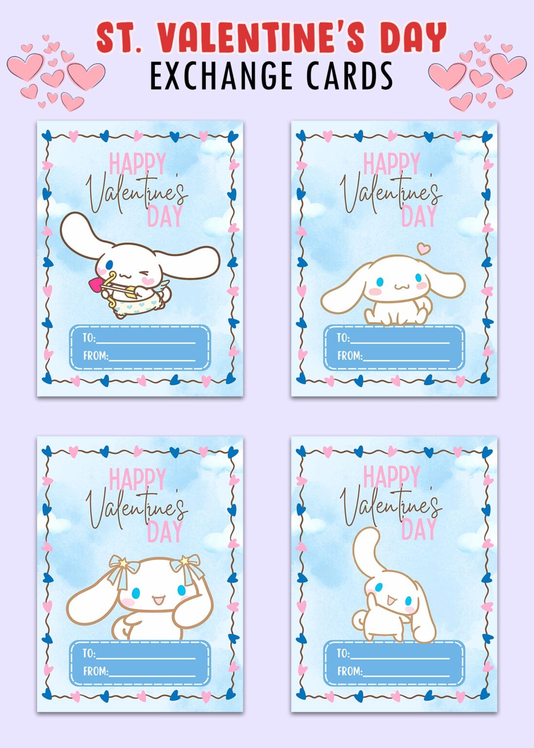 Cinnamoroll Valentines Day Cards | Pixavite