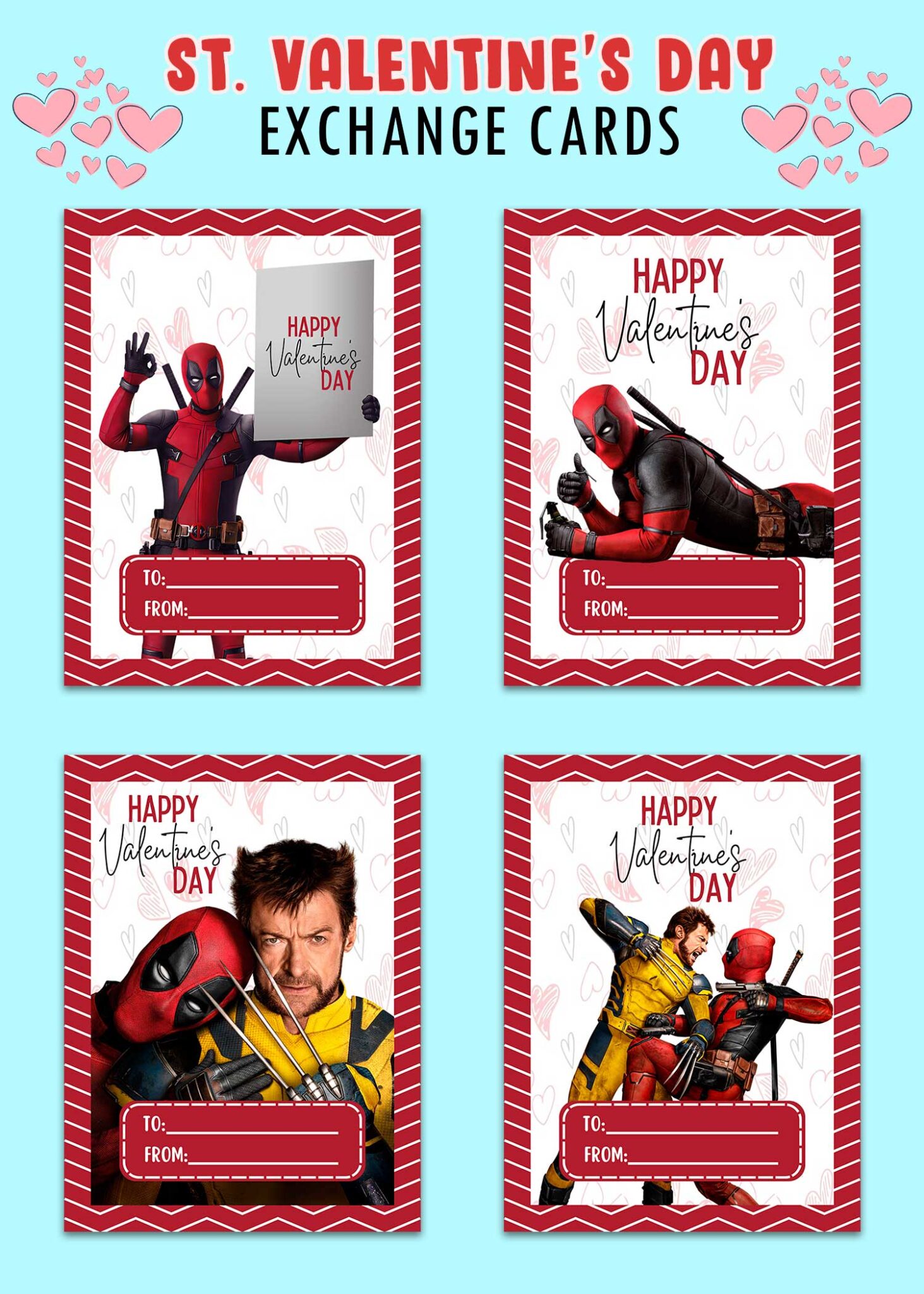 Deadpool Valentines Day Cards | Pixavite