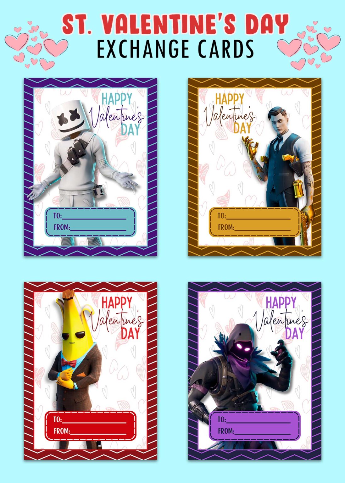 Fortnite Valentines Day Cards Pixavite 2835