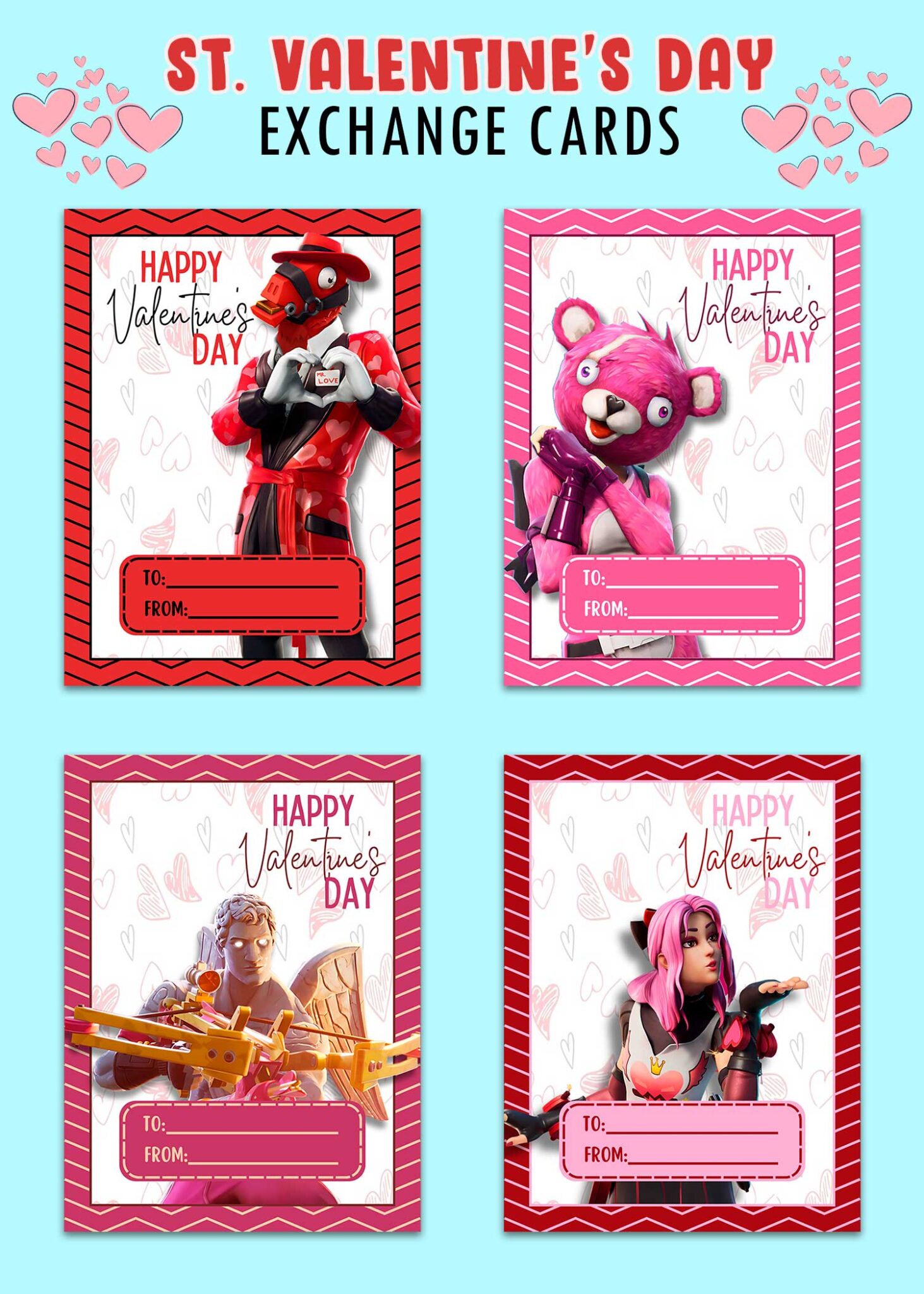 Fortnite Valentines Day Cards | Pixavite