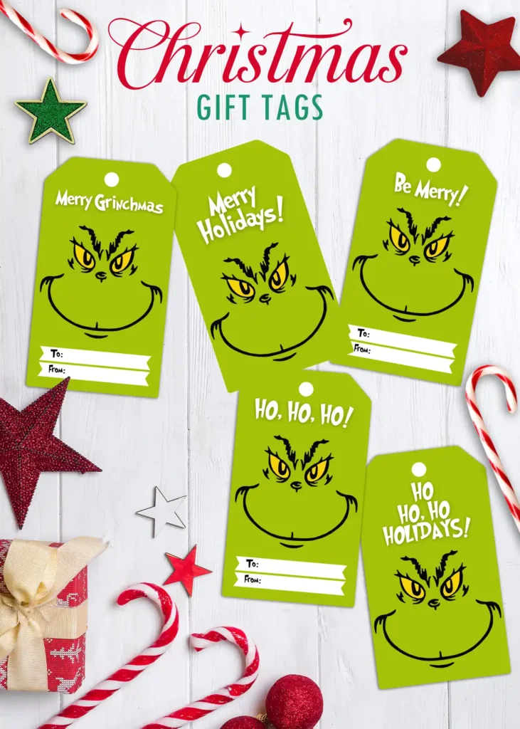 The Grinch Christmas Gift Tags | Beautiful Grinch Tags